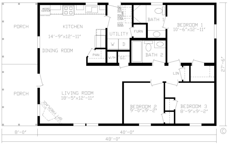 The Onyx 142074KZEZ Modular Home from Friendship Homes, a Cavco Company